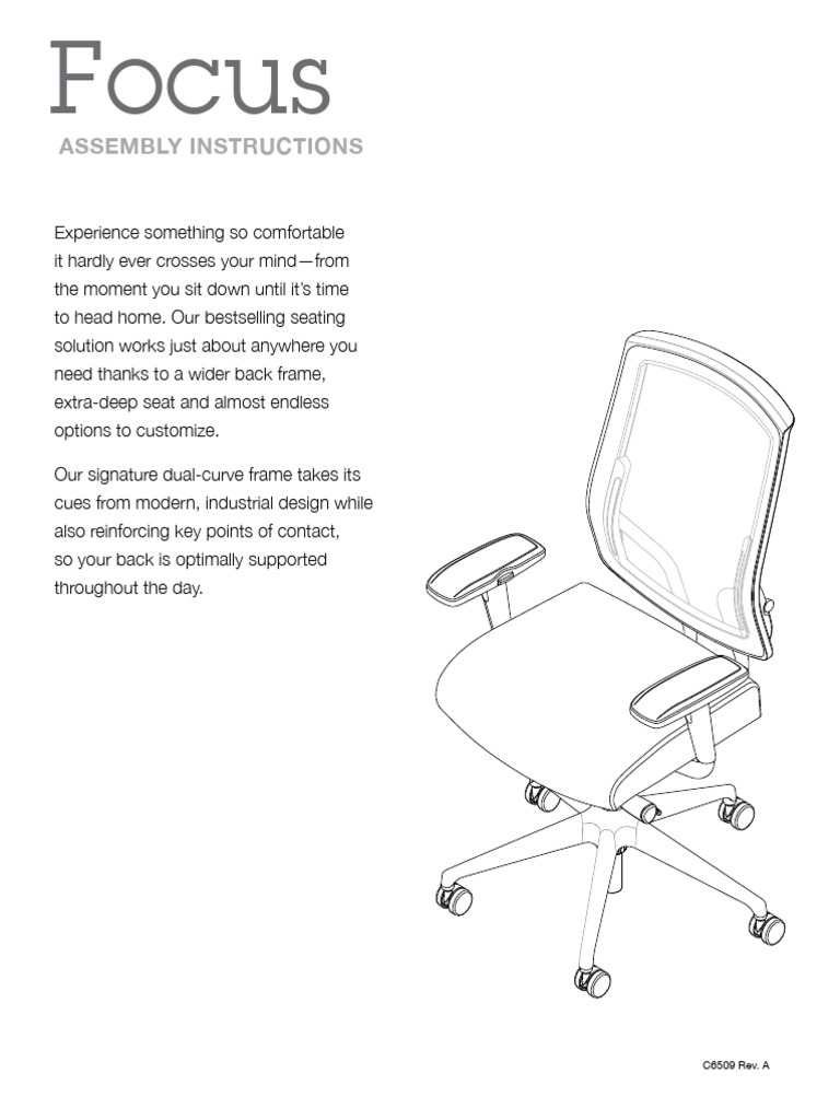Focus Chair Assembly Instructions | PDF | Nut (Hardware) | Screw