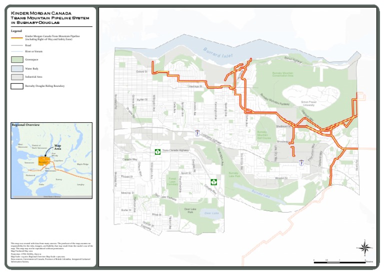 Trans Mountain Pipeline Route Map | PDF