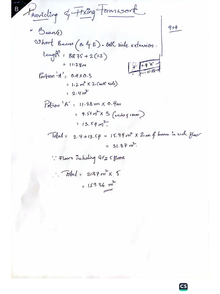 Calculation Form Work | PDF