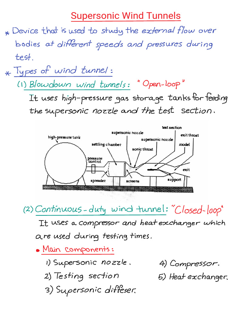 Supersonic Wind Tunnel | PDF