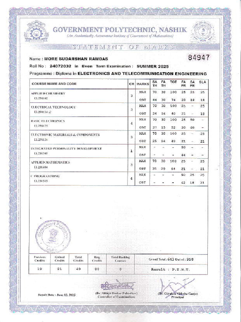 Government Polytechnic Nashik Overview | PDF