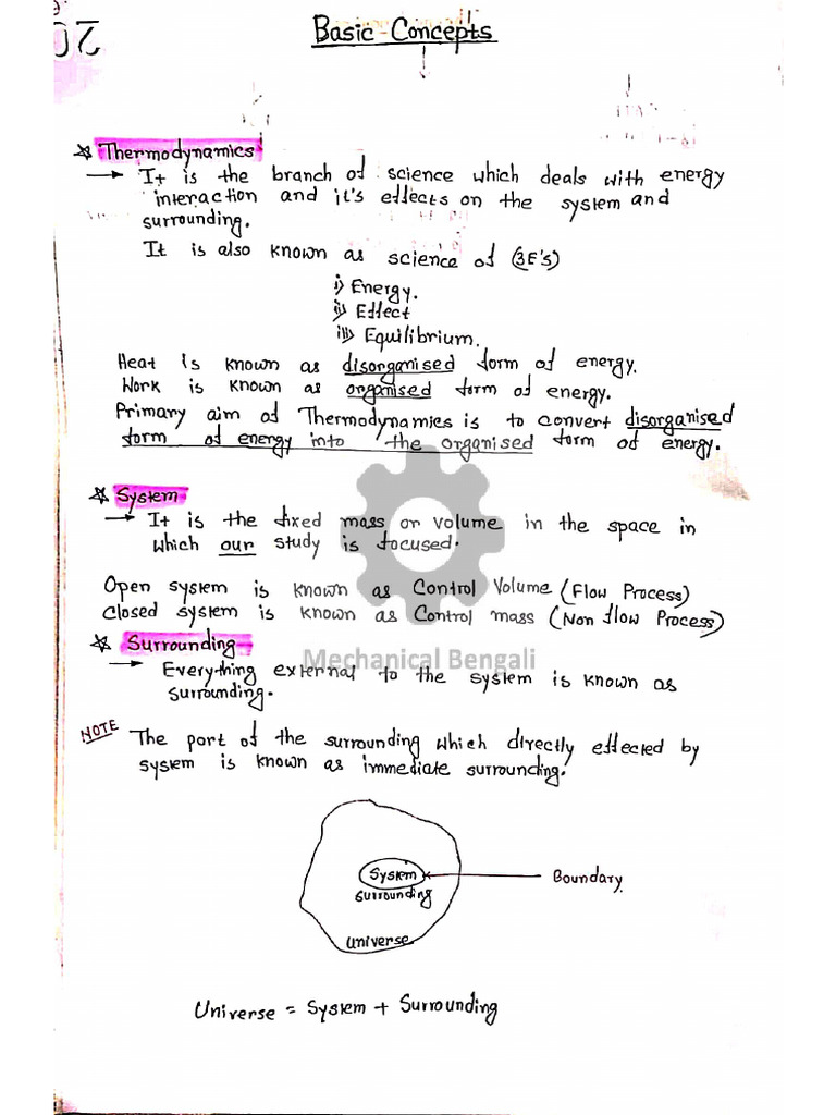 Thermodynamics (1. Basic Concepts) | PDF