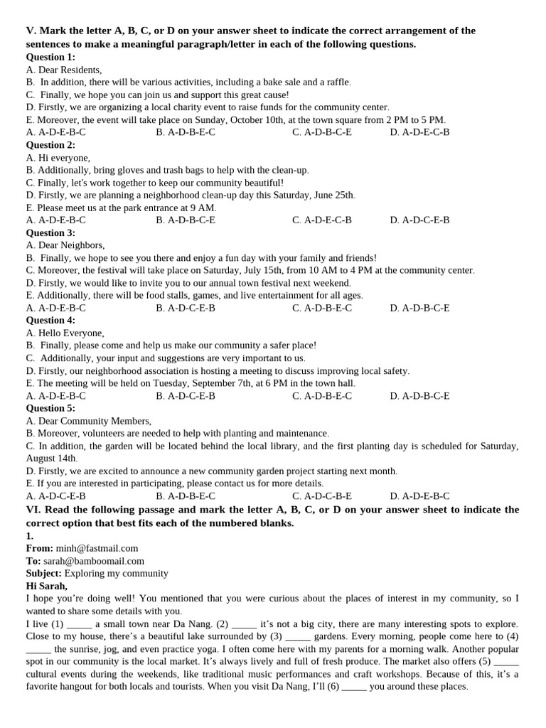 Reading Unit 1 | PDF | Parks