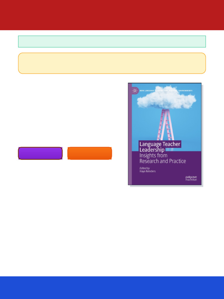 Language Teacher Leadership Insights from Research and Practice 2nd ...