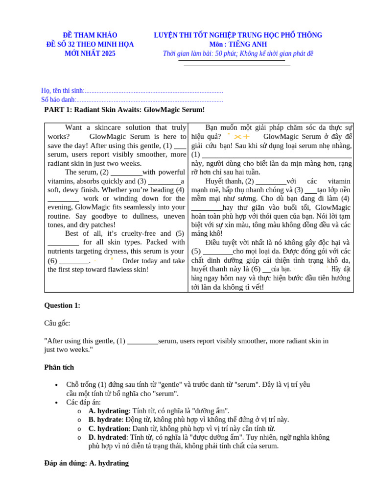 MH 32 KEY CHI TIẾT | PDF
