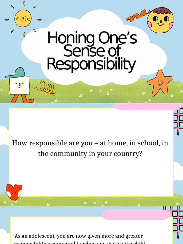 Honing One's Sense of Responsibilities | PDF | Human Life Stages ...