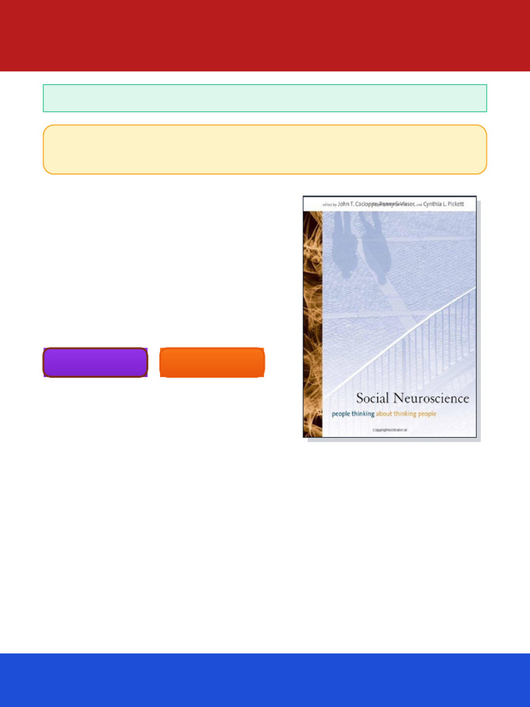 Social Neuroscience People Thinking About Thinking People 1st Edition ...