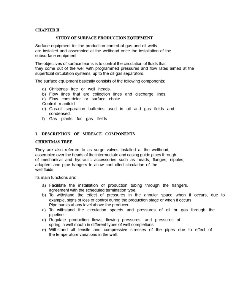 Chapter II Surface Production Equipment | PDF | Gases | Liquids