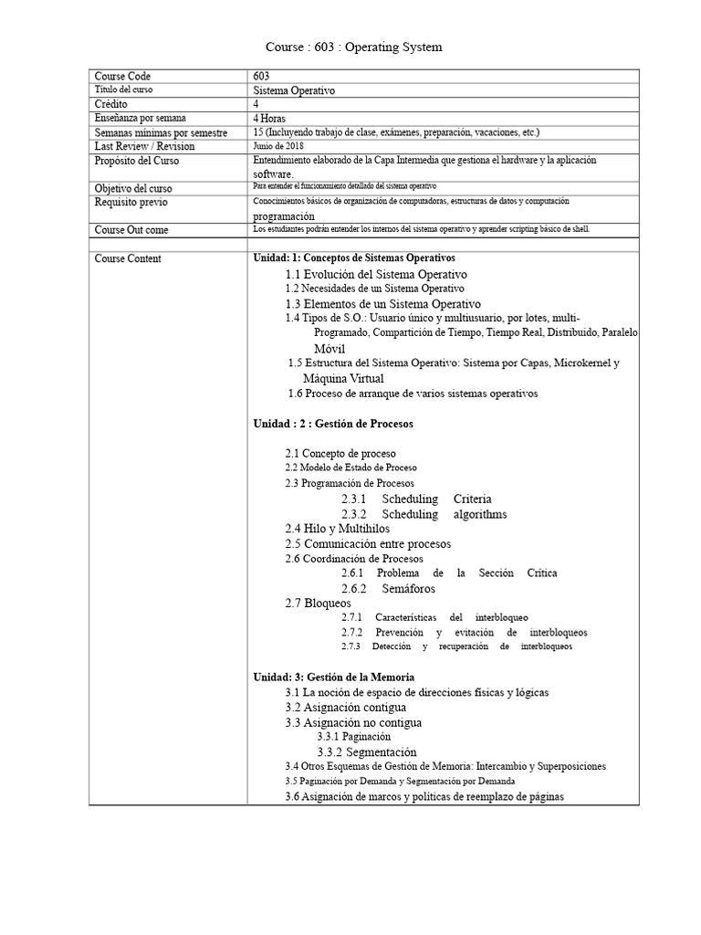 603 Sistema Operativo | PDF | Sistema operativo | Archivo de computadora