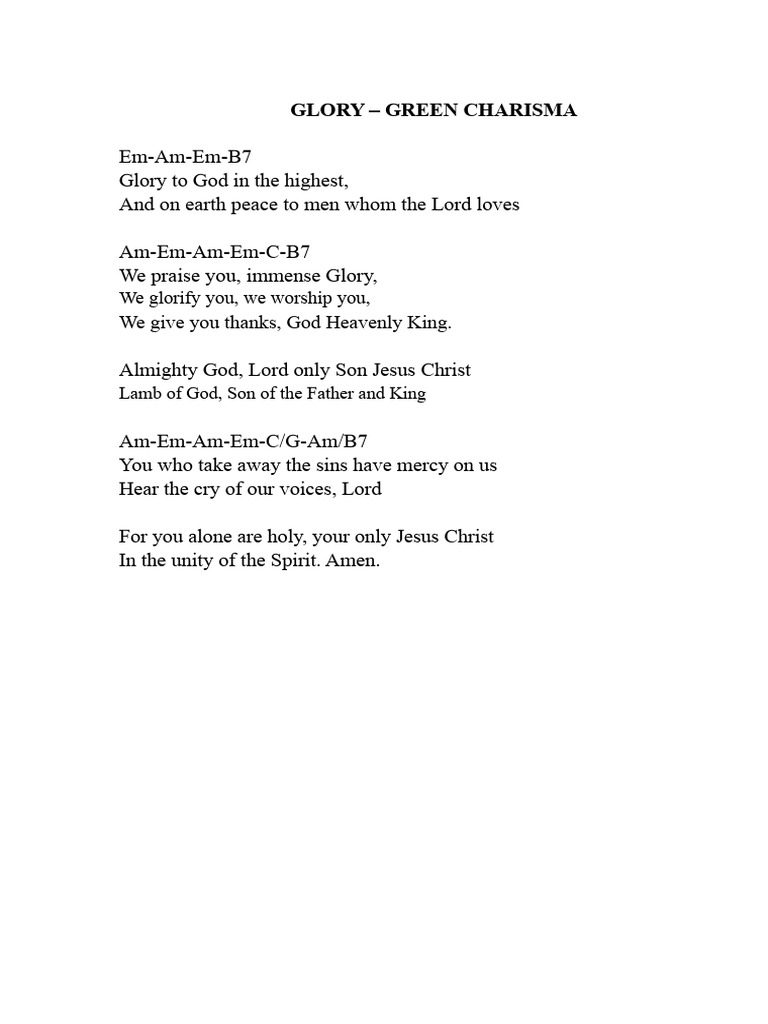 Gloria - Green Charisma | PDF