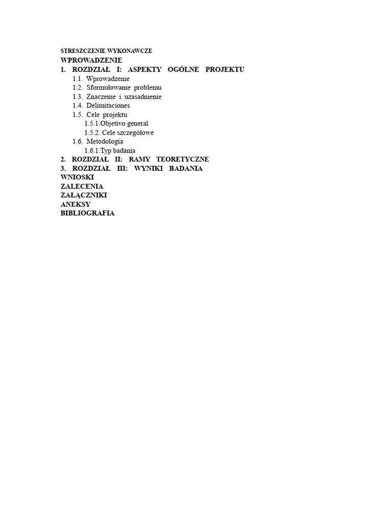 Schemat Indeksu Projektu | PDF