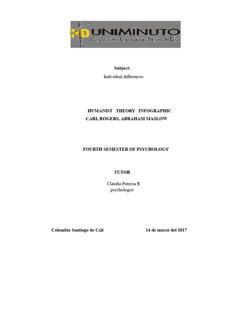 Infographic Humanist Theory | PDF | Self Actualization | Humanistic ...