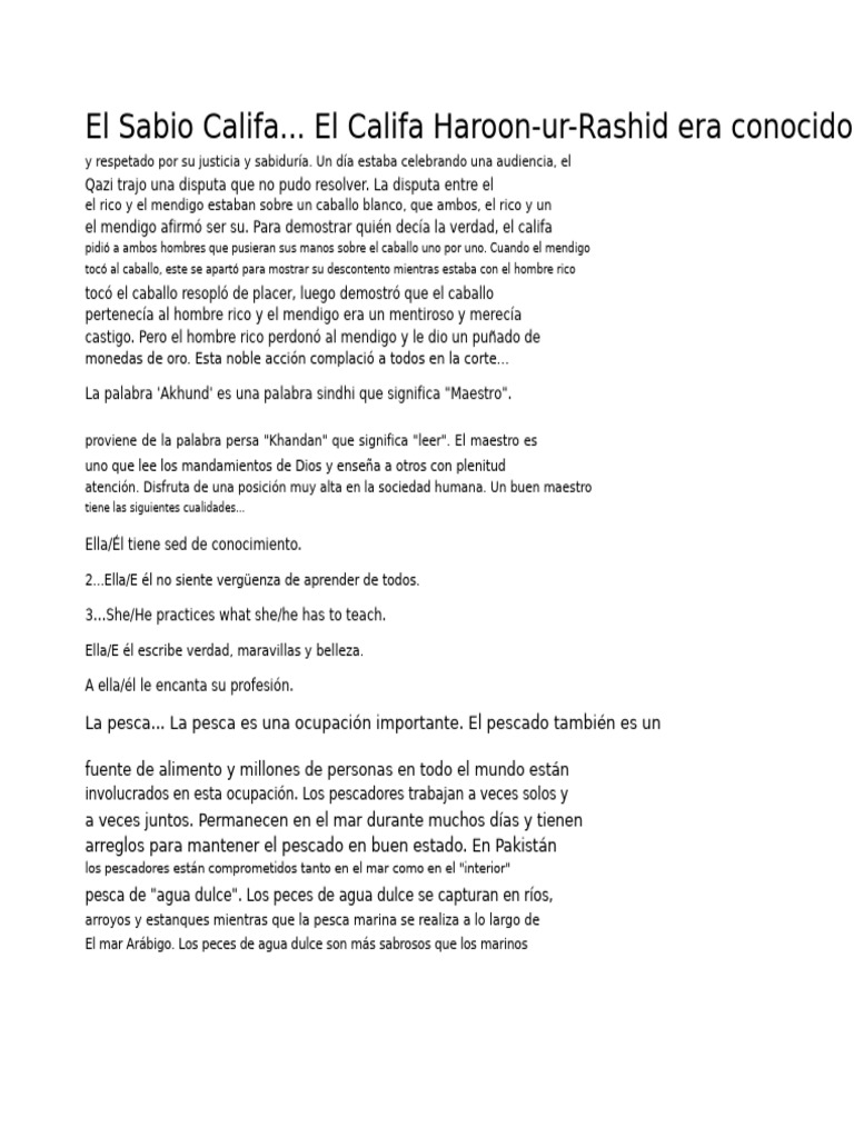 El Califa Sabio | PDF