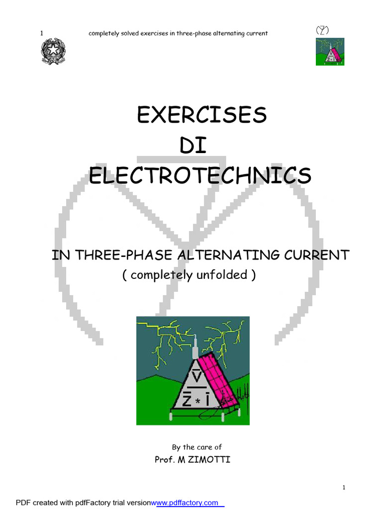 Solved Exercises on Three-Phase AC | PDF | Transformer | Alternating ...