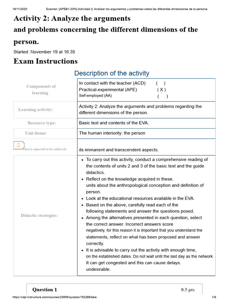 Exam - (APEB1-20%) Activity 2 - Analyze The Arguments and Issues ...