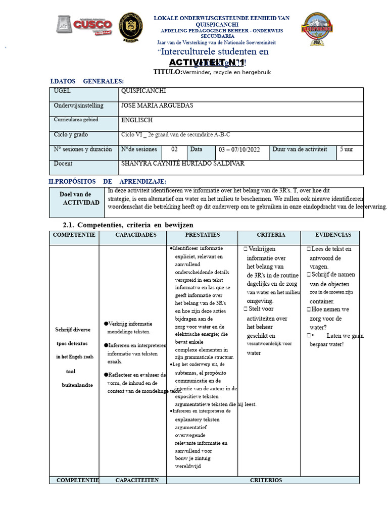 Activiteit 1 Verminder, Recycle en Hergebruik | PDF