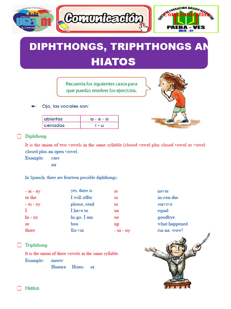 Diphthongs, Triphthongs, and Hiatuses | PDF | Vowel | Languages