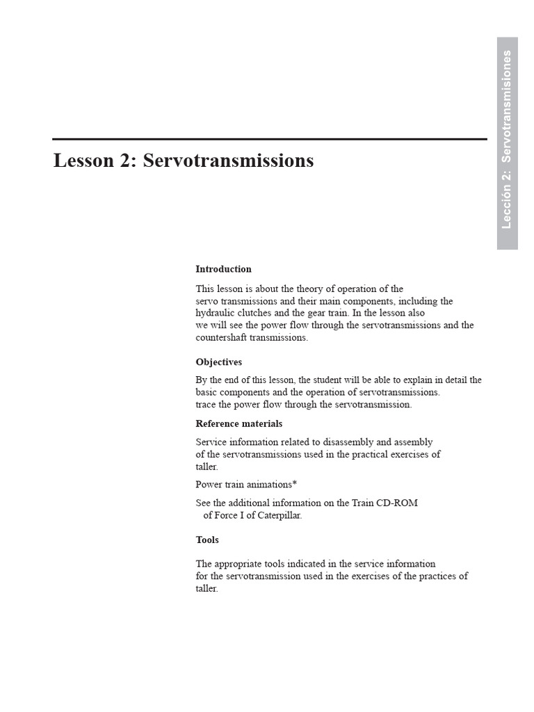 Servo Transmission | PDF | Clutch | Gear