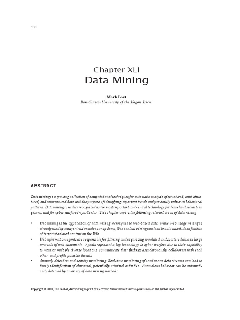 Data Mining: Chapter XLI | PDF | Data Mining | World Wide Web