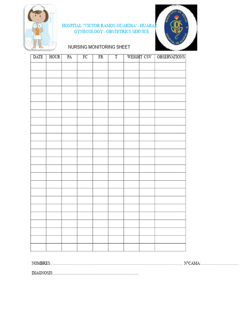 Nursing Monitoring Sheet | PDF