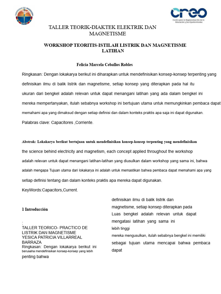 Workshop Listrik dan Magnetisme Dasar | PDF