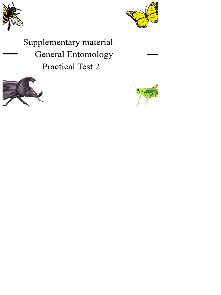 General Entomology Practical Test Guide | PDF | Insects | Zoology
