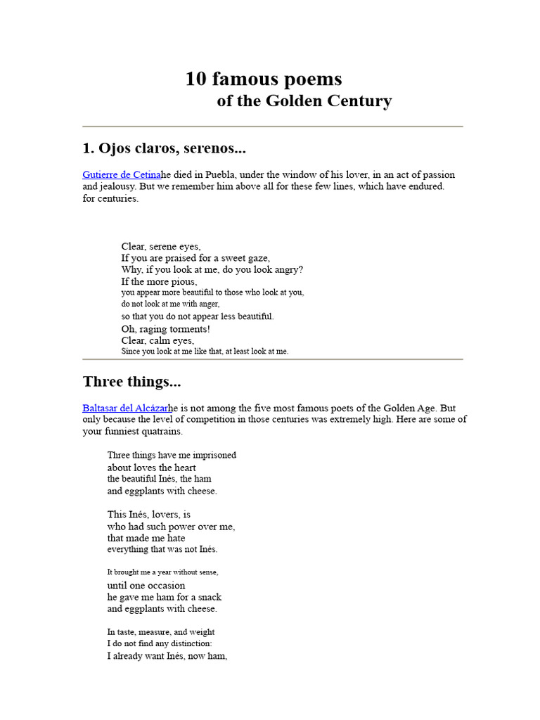 10 Famous Poems | PDF