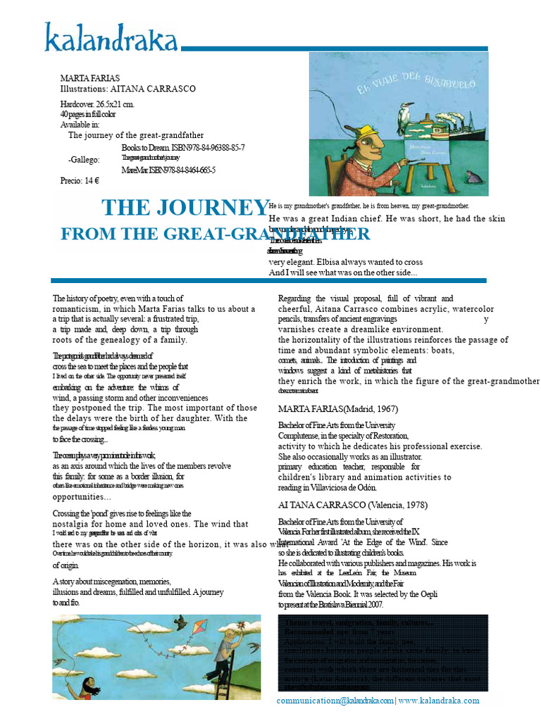 The Journey of The Great Grandfather | PDF | The Arts