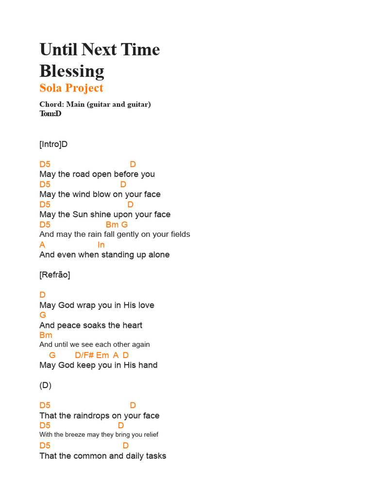 Until Next Time - Sola Project Lyrics | PDF