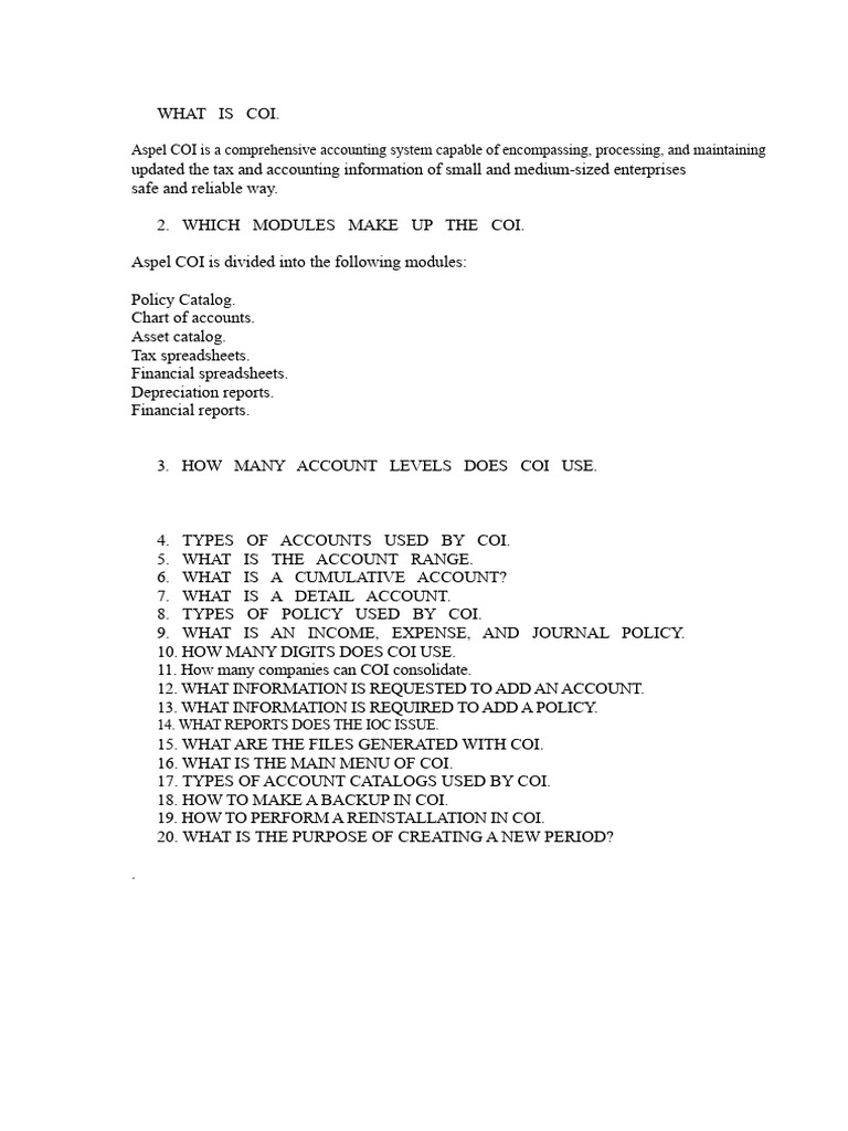 COI Questionnaire | PDF