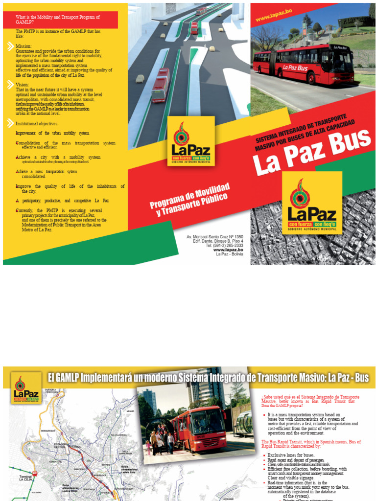 Integrated Mass Transport System: La Paz - Bus | PDF | Public Transport ...
