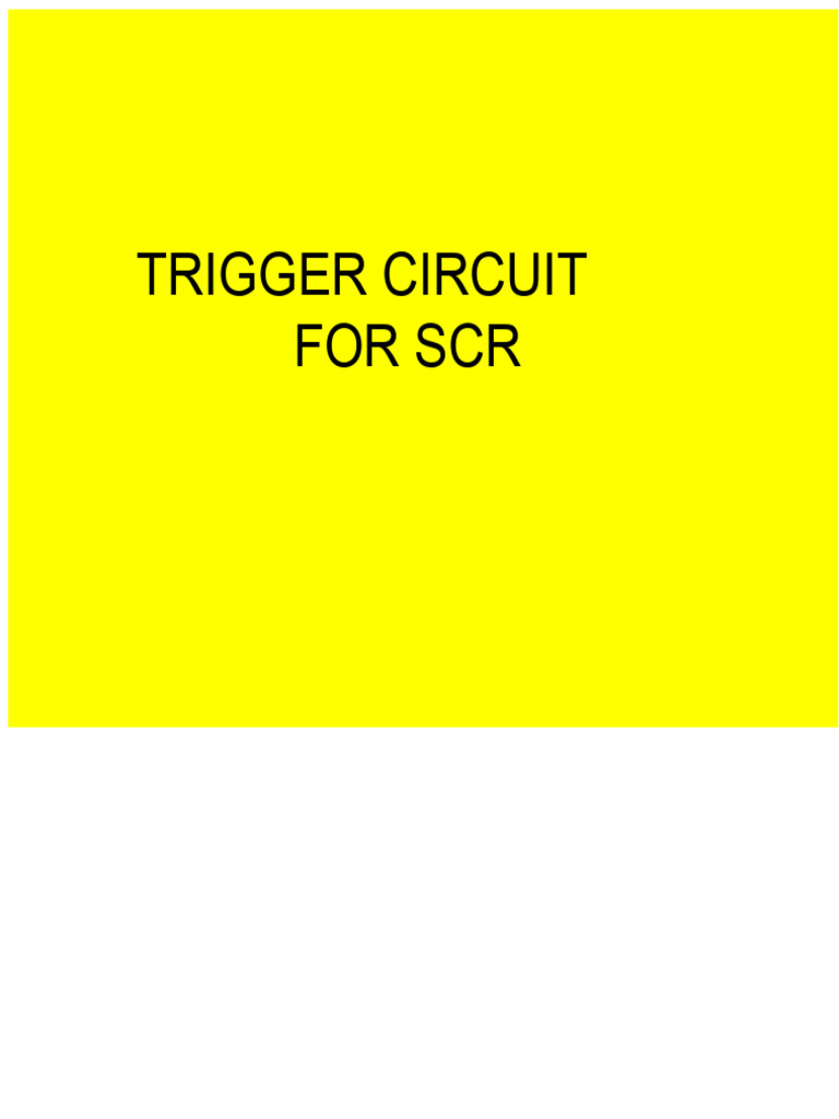 SCR Trigger Circuit Design Guide | PDF
