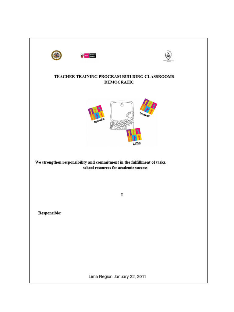 Project For The Development of Responsibility and Commitment in The ...