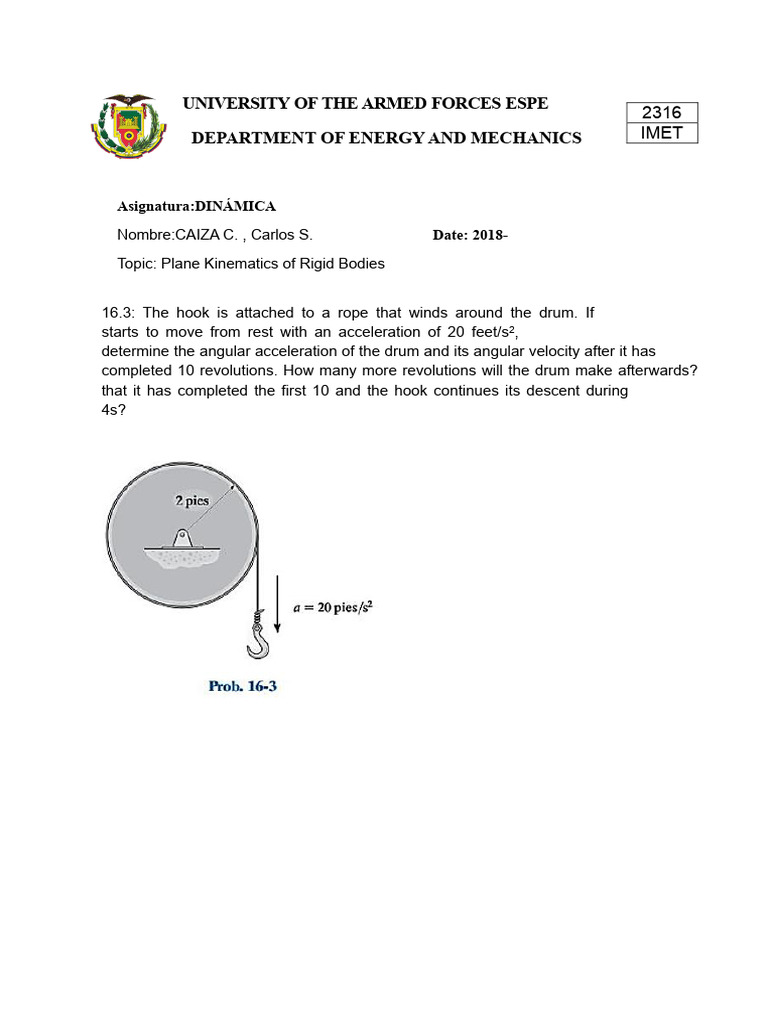 Dynamics Hibbler | PDF | Rotation | Acceleration