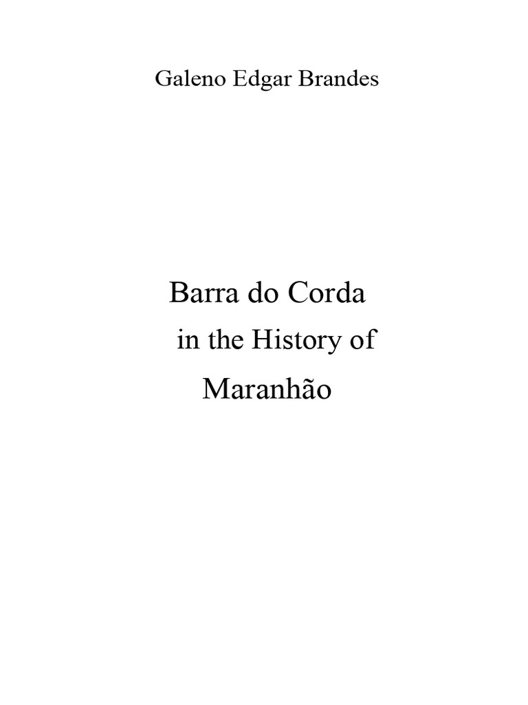 Barra Do Corda in The History of Maranhão | PDF