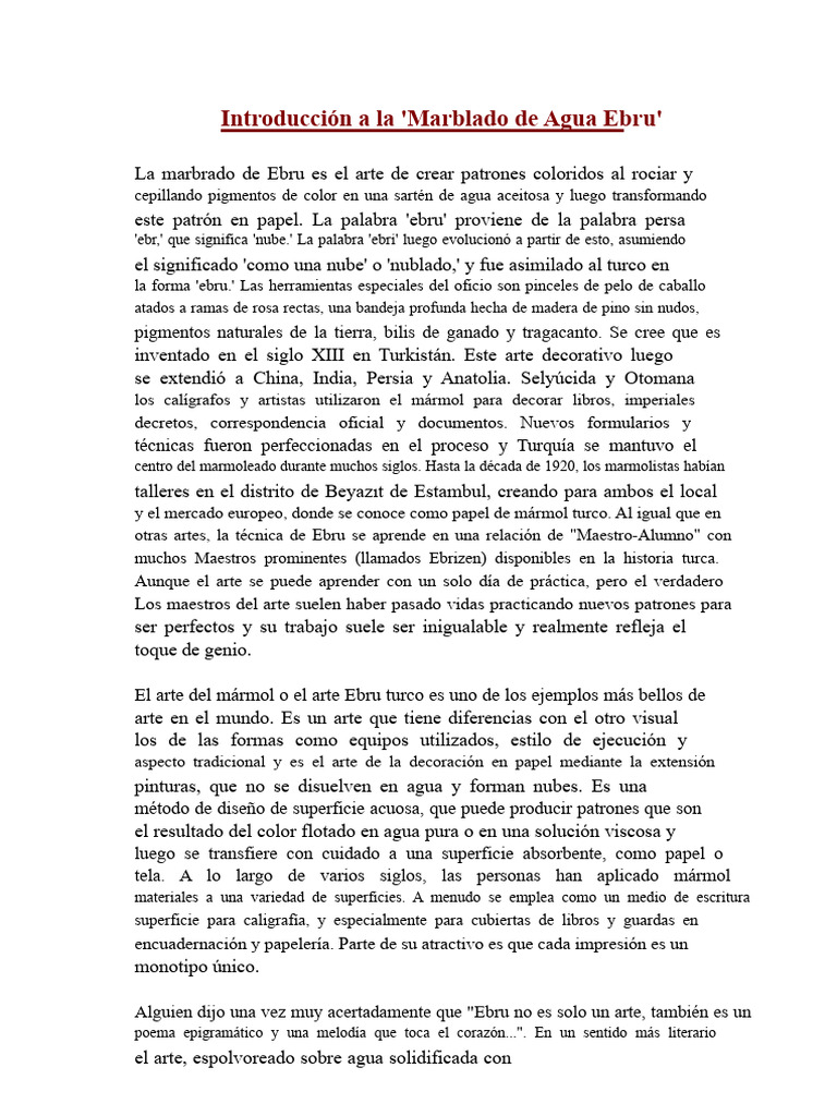 Todo_sobre_Ebru.pdf | PDF | Pinturas | Agua