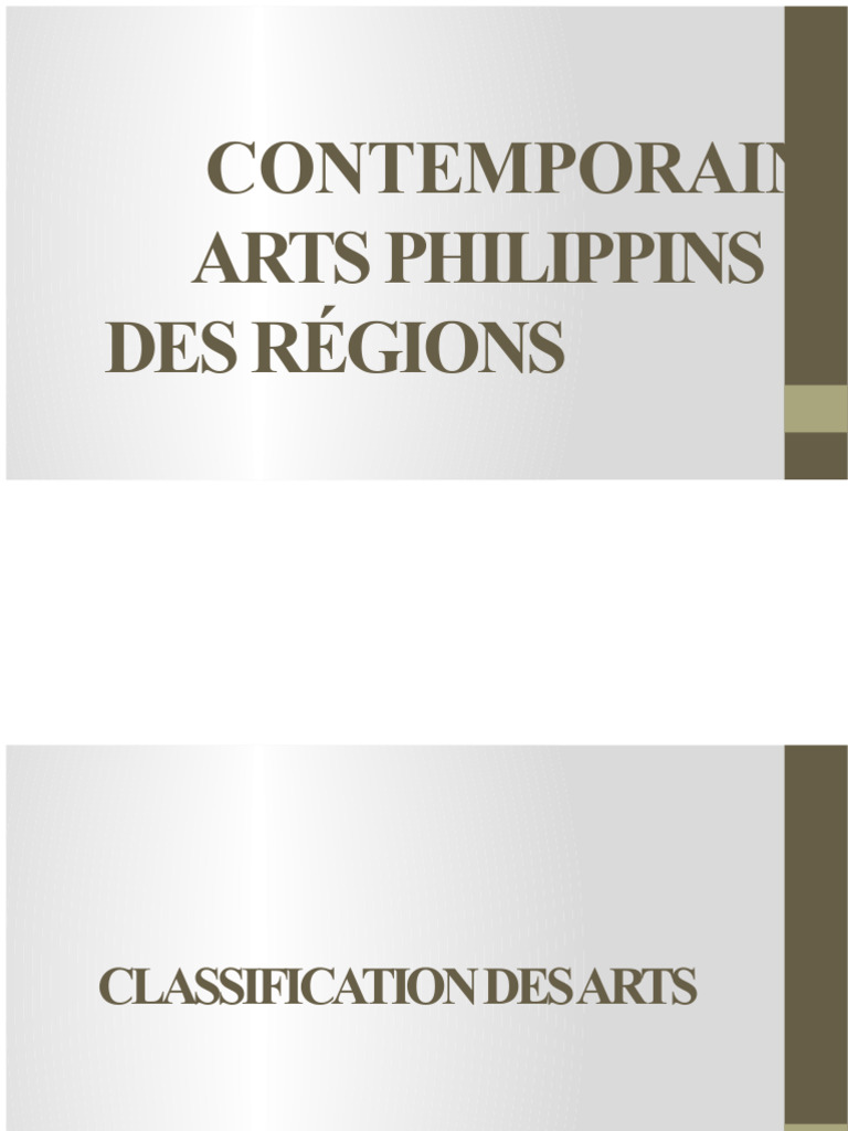 Classification des Arts Contemporains | PDF | Arts | Esthétique