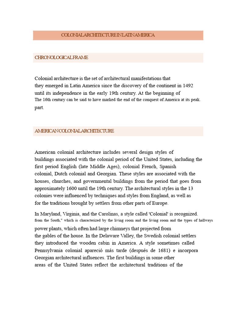 Colonial Architecture in Latin America | PDF | Havana | New Spain