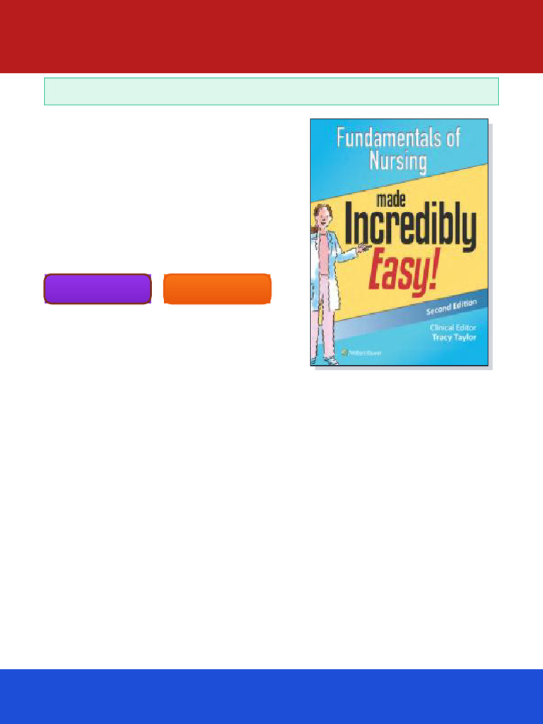 Fundamentals of Nursing Made Incredibly Easy 2nd Edition Lippincott ...