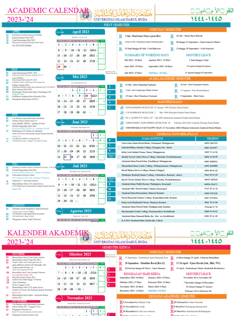 Kalender Akademik 2023-2024 Model Baru | PDF