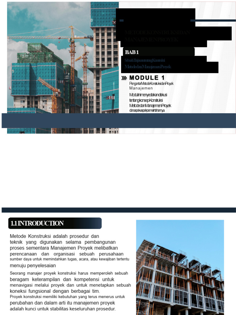 Pengantar Metode Konstruksi Dan Manajemen Proyek | PDF