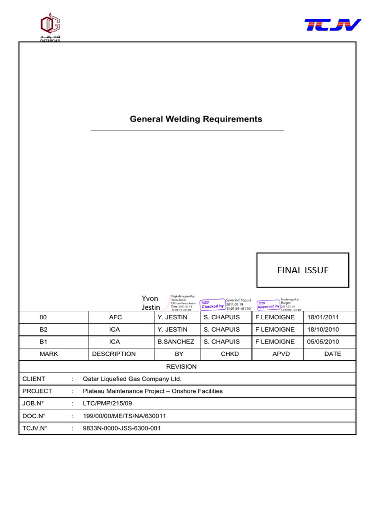 General Welding Requirements Overview | PDF | Welding | Construction
