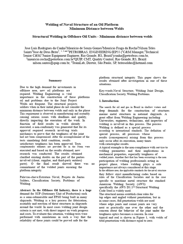 Minimum Distance Between Welds PDF | PDF | Welding | Construction
