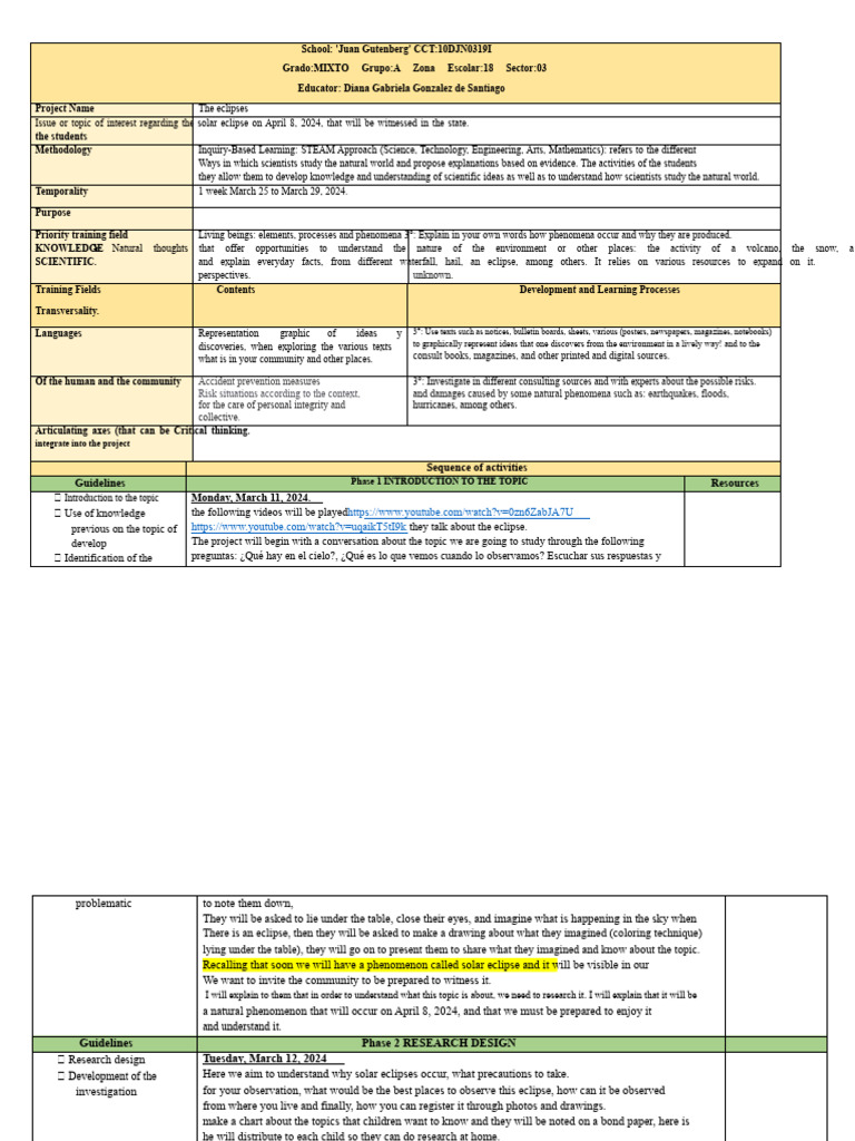 Solar Eclipse Project for Students 2024 | PDF | Eclipse | Knowledge