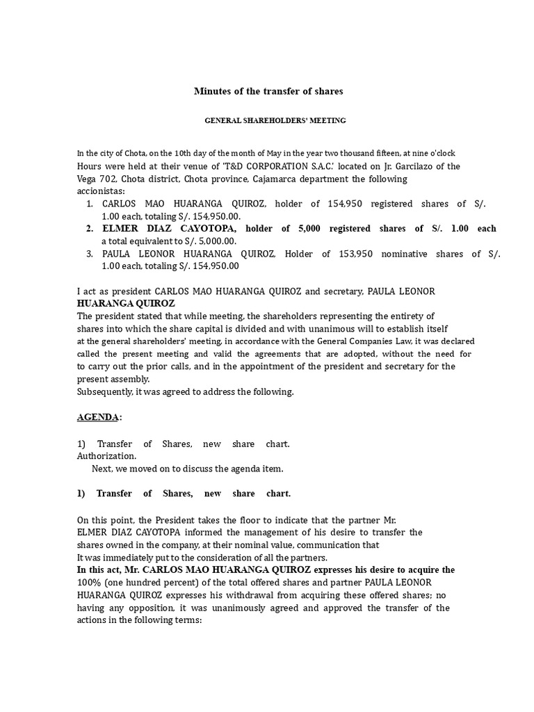 298877305-Share Transfer Act | PDF | Business | Private Law