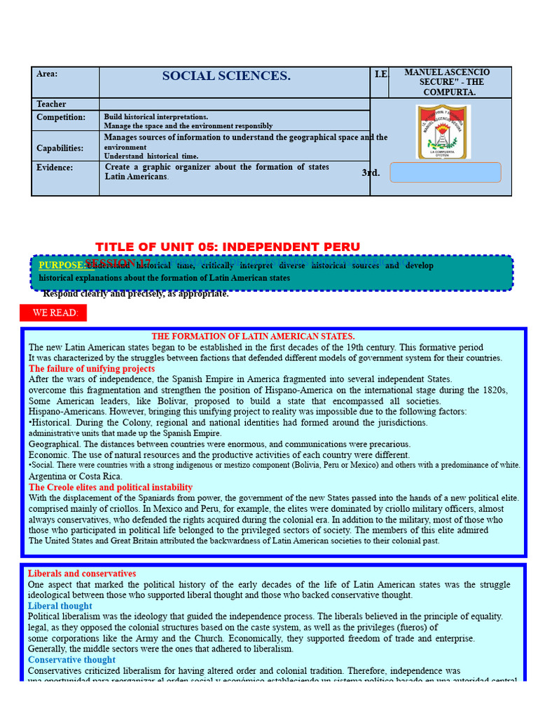 Session 17-S.S 3RD Year | PDF | Latin America | Political Science