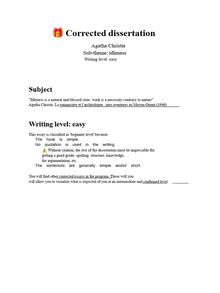Agatha Christie on Idleness vs. Work | PDF | Virtue | Essays