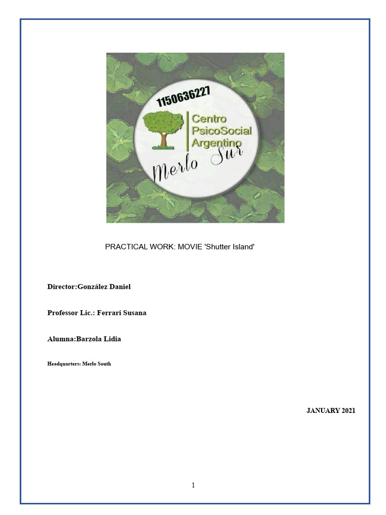 Shutter Island: PTSD and Psychosis Analysis | PDF | Hallucination ...