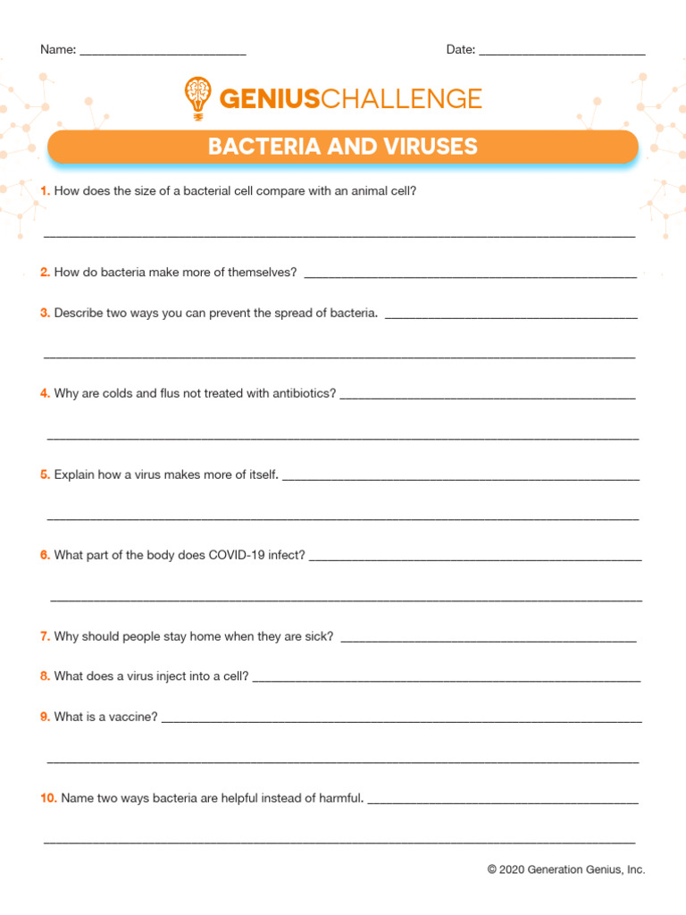 GG Bacteria and Viruses Quiz 1 | PDF