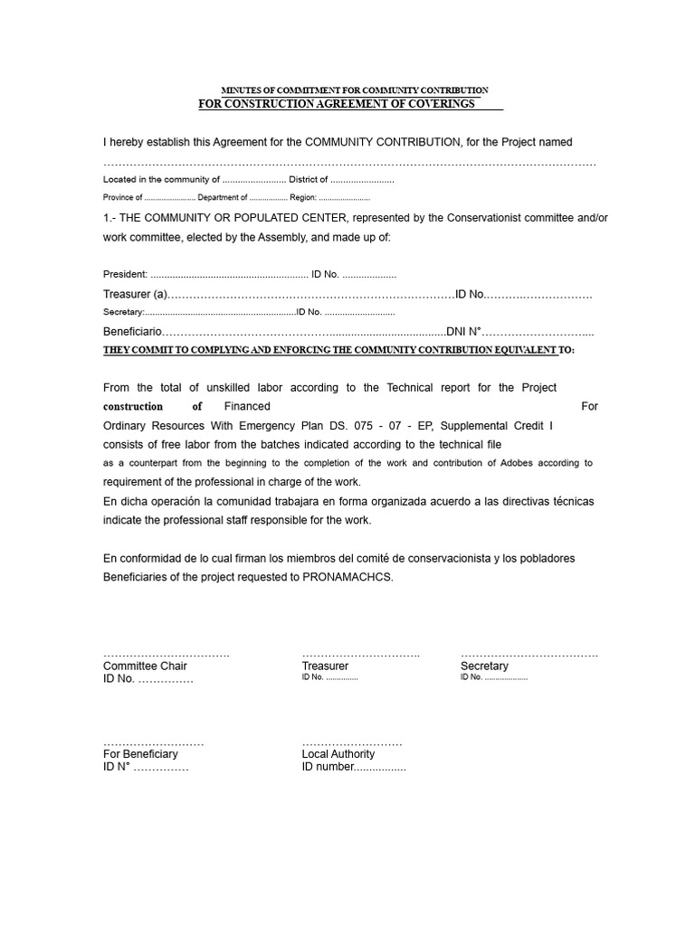 Community Contribution Commitment Act | PDF